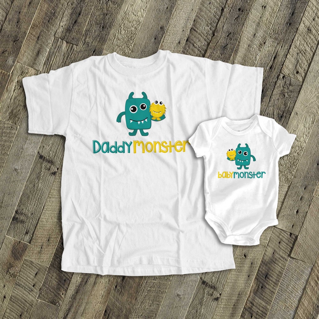 Daddymonster and Babymonster Dad and Baby Matching Monster Theme Dad ...