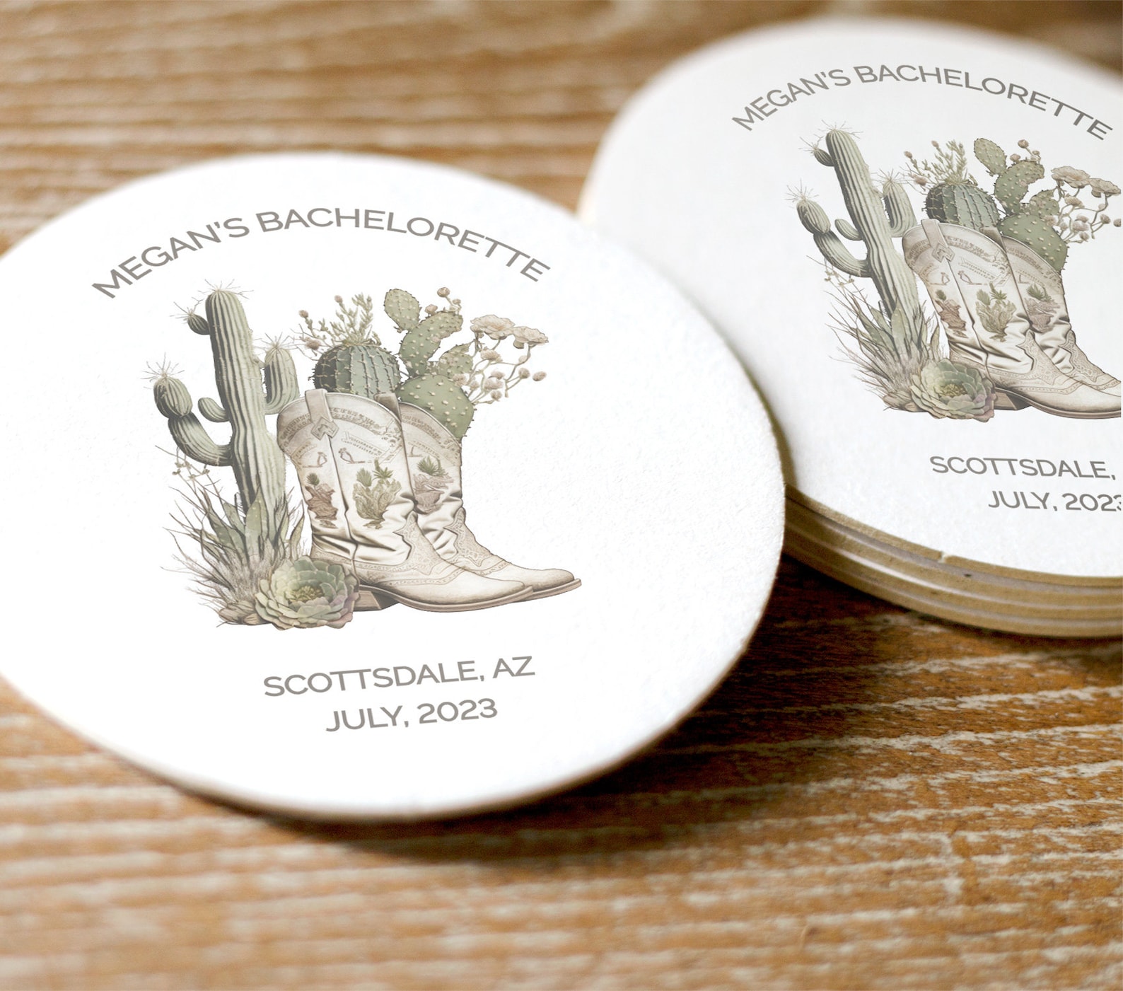 Personalized Bachelorette Party Coasters - Pulpboard Custom ...