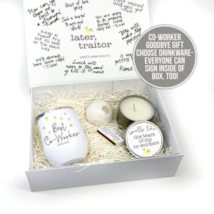 Co-worker Goodbye Gift Boxes Later Traitor We'll Miss You Gift Box for ...