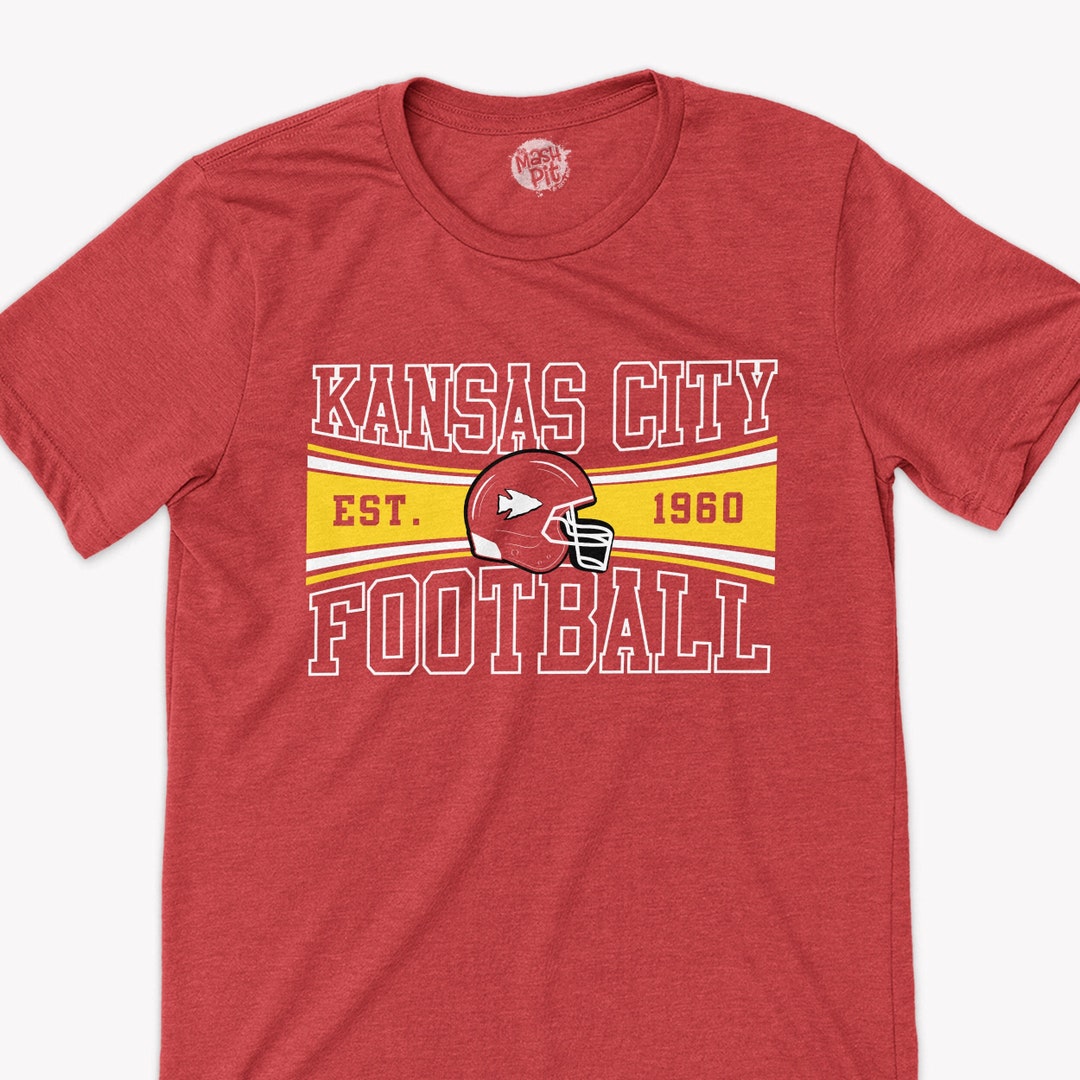 Kansas City Football Shirt Kansas City Est. 1960 Football DARK Tshirt ...