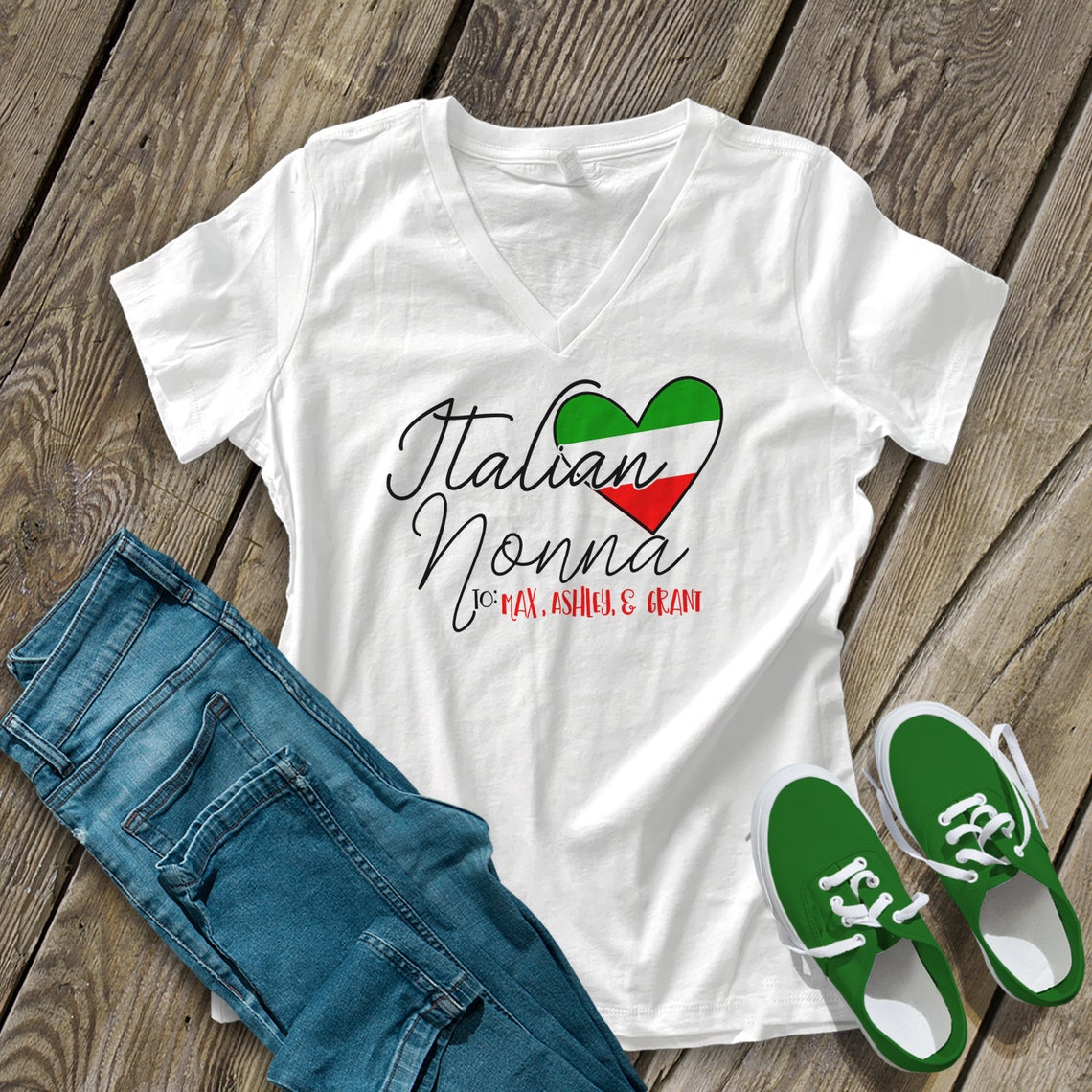 Italian Grandma Shirt Nonna Custom Grandma Shirt From Grandkids Nonna ...