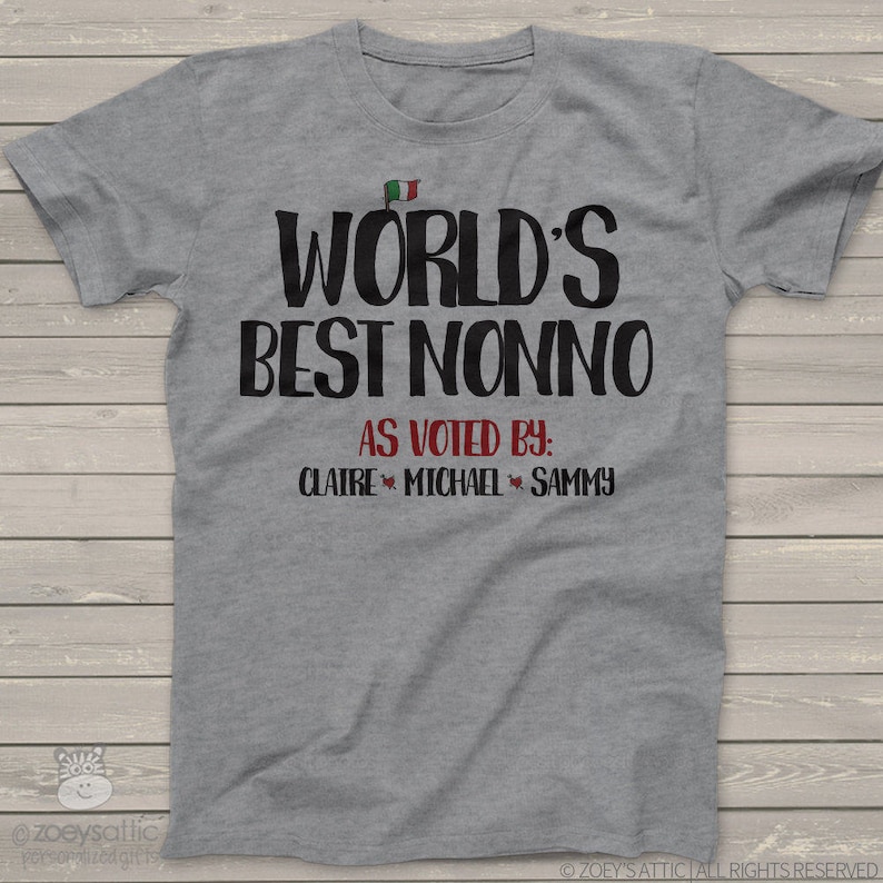 Grandpa Shirt Italian Grandpa or Nonno Personalized - Etsy
