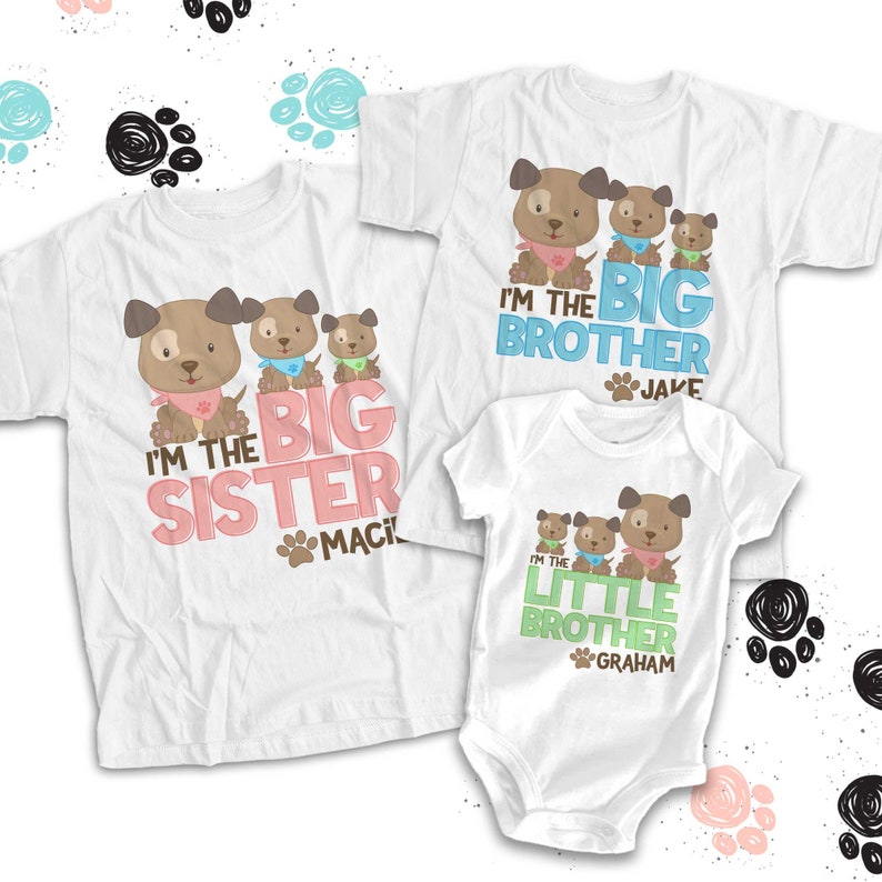 Matching Sister Brother Sibling Shirts Set of Three Matching - Etsy