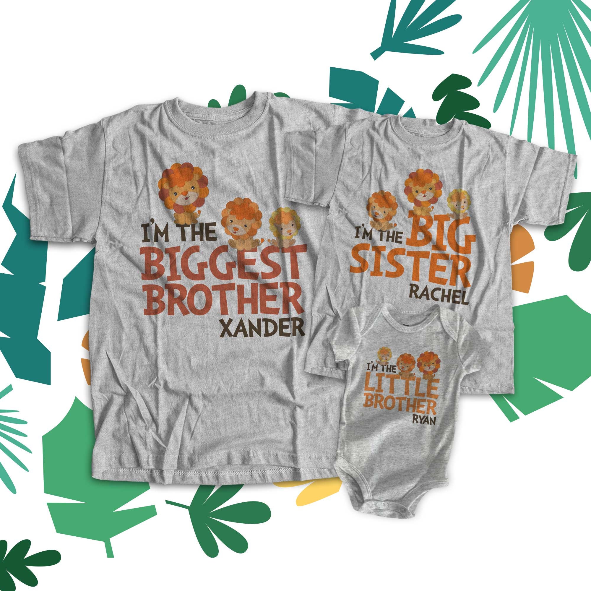 Matching Brother Shirts Sibling Set of THREE Shirts | Etsy
