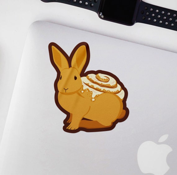 Sticker Vinyl Decal Funny Cinnamon Bunny Sticker Cinnamon | Etsy