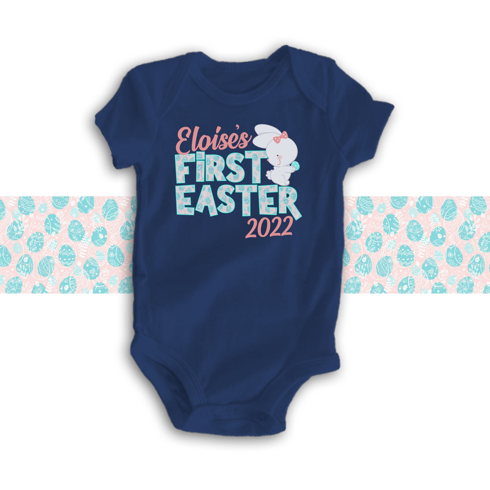 First Easter Shirt Bunny Personalized DARK Bodysuit or Tshirt - Etsy