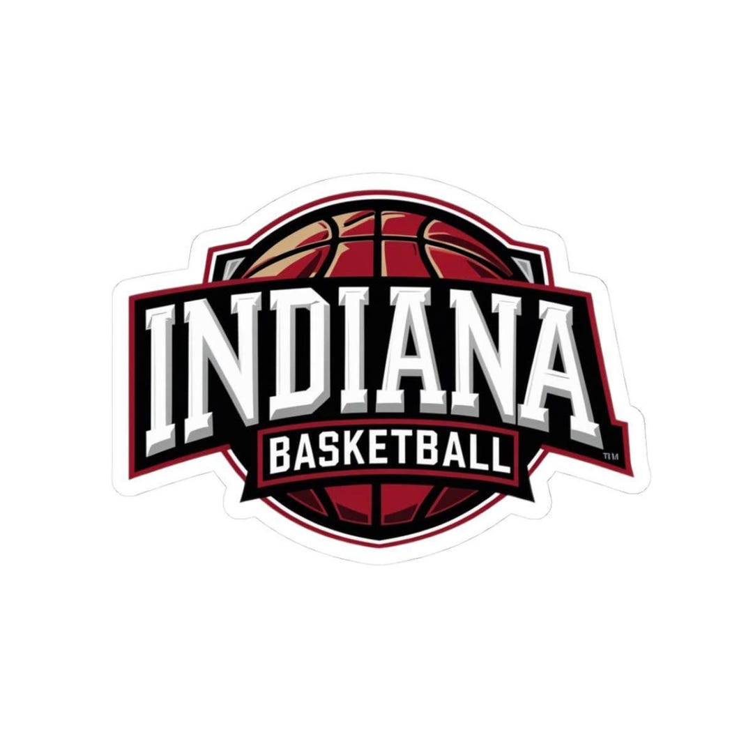 Indiana Basketball Logo Sticker, College Sports Decal, Hoosiers Fan ...