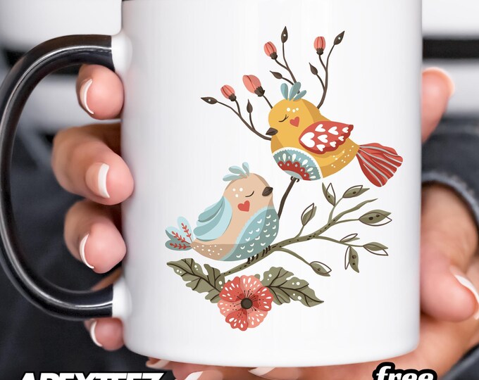 Steampunk Bird Art Mug, Blue Jay With Gears and Clocks, Unique Coffee ...