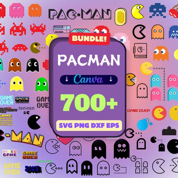 Pacman Svg - Etsy