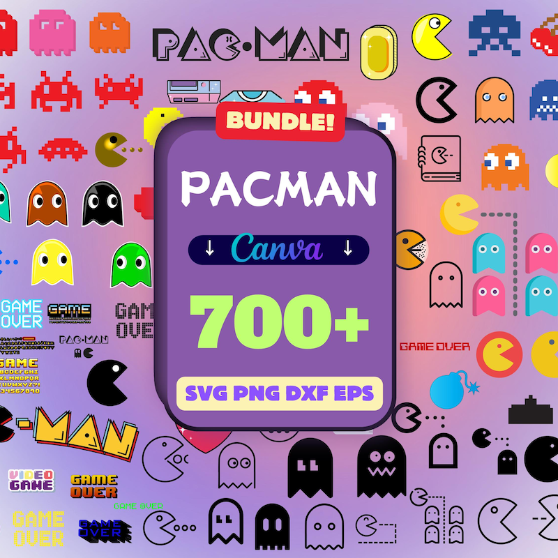 Pacman Svg - Etsy