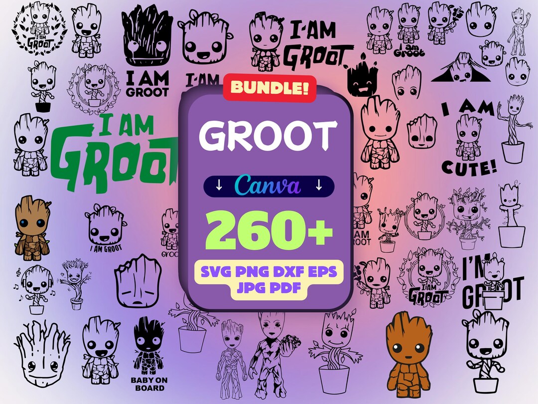 Groot Svg Bundle, Baby Groot Svg, I Am Groot Svg, Groot Clipart, Svg ...