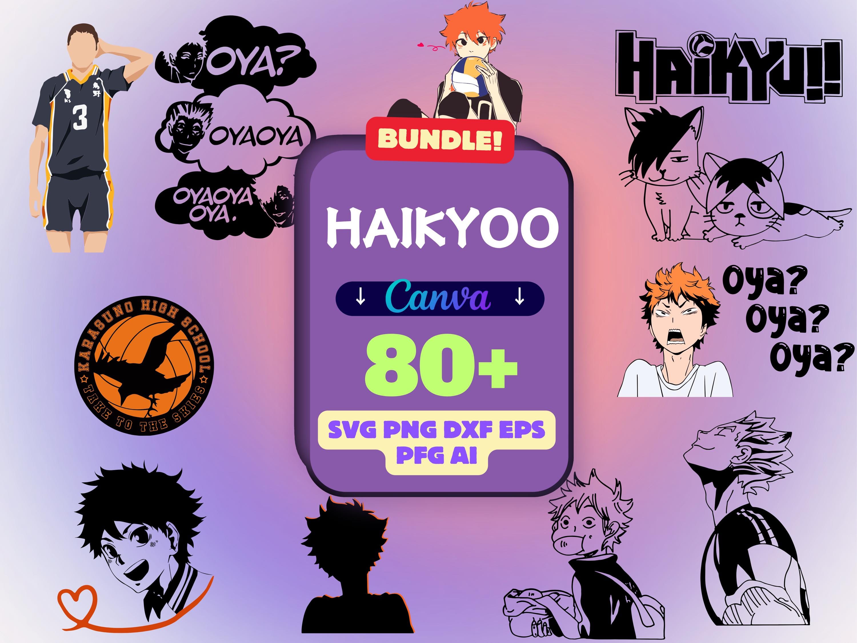 Anime Bundle SVG Haikyuu Japanese SVG Anime Silhouette SVG Layered ...