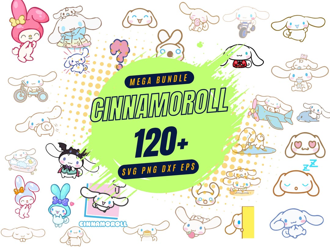Más de 120 paquetes SVG de canela, rollo svg, Dxf, Eps, Kawaiiii, Kity ...