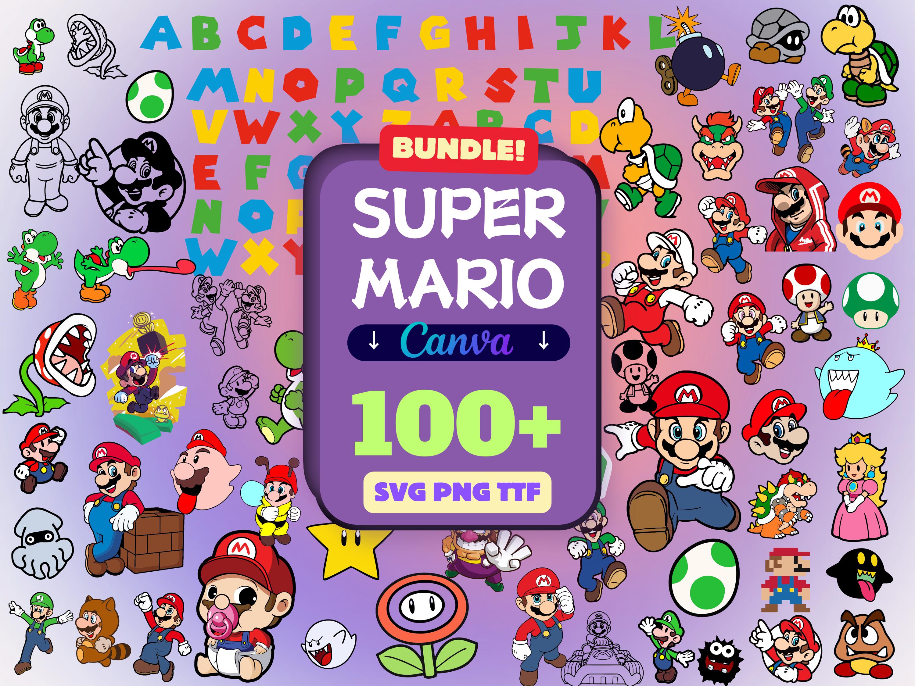 Super Mario SVG Bundle for Cricut and Sublimation, Mario Cut Files ...