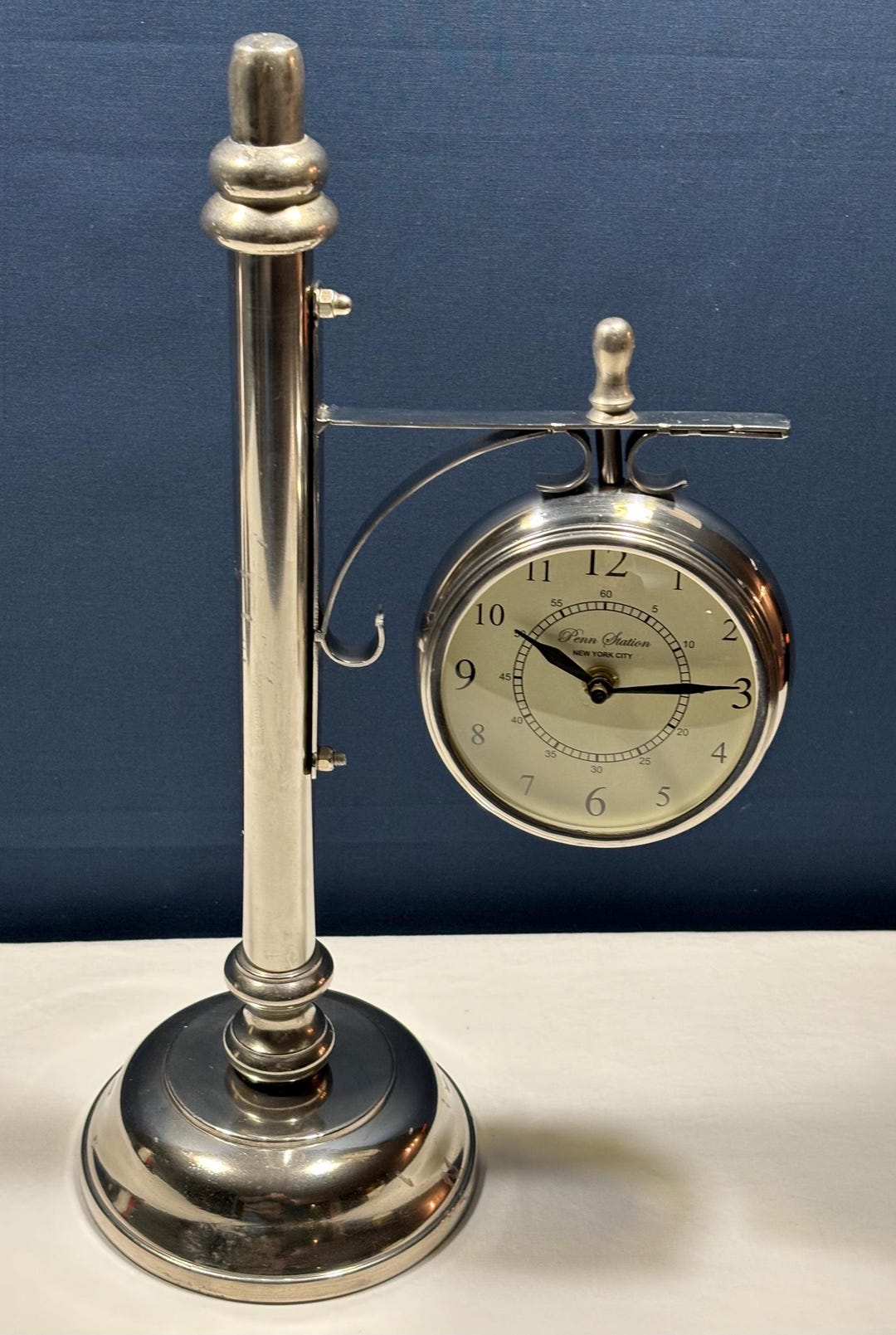 16” Metal Lamp Post Clock|one Side|penn Station New York|railroad Train ...