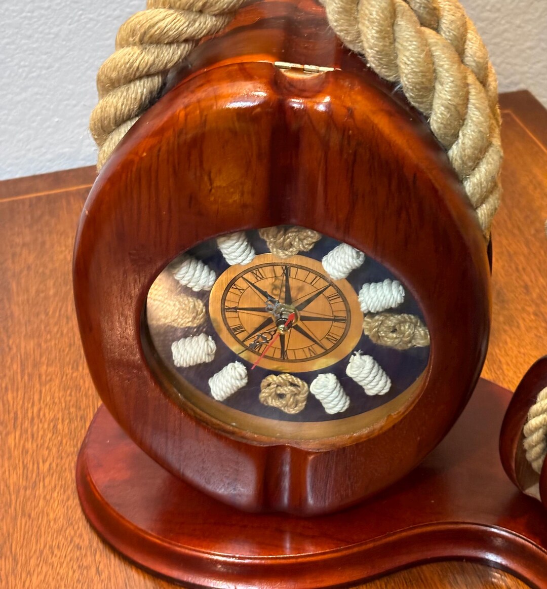 Vintage Nautical Mantle Rope Clock - Etsy