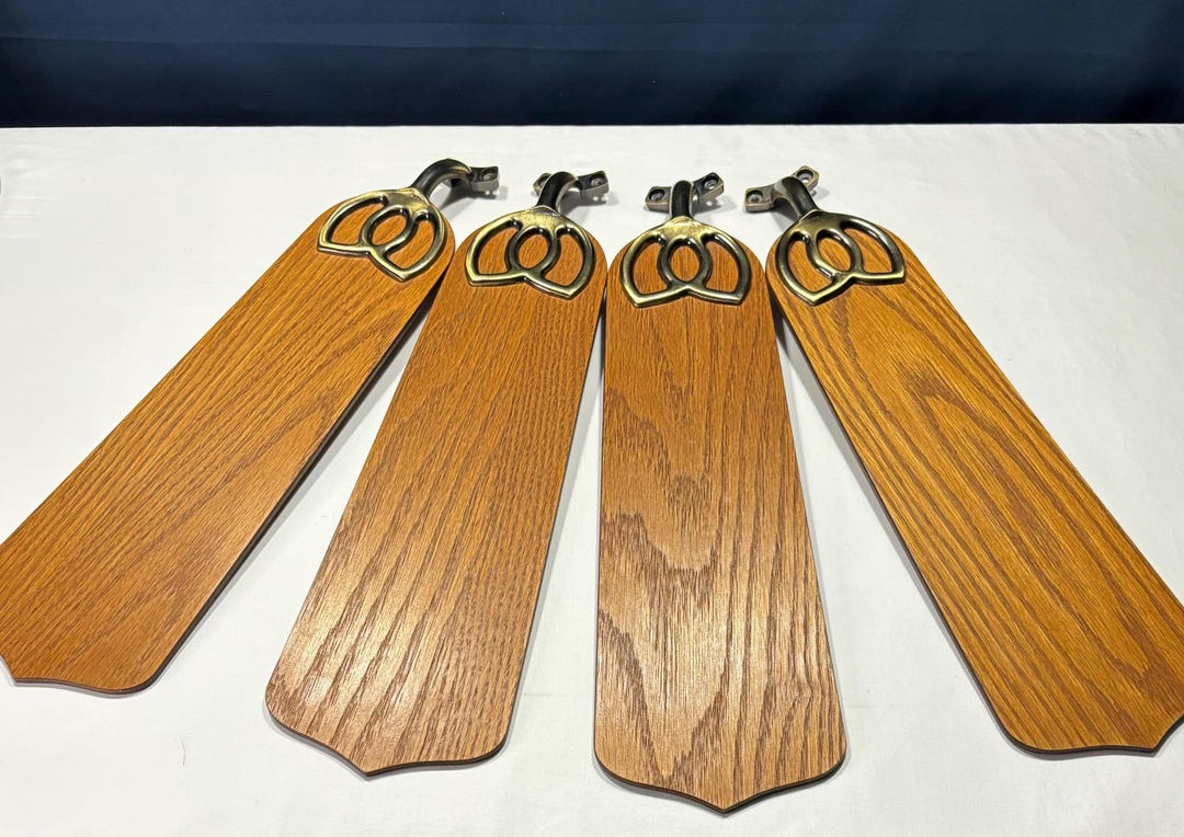 Vintage Wooden Ceiling Fan Blades | Set of 4 - Etsy