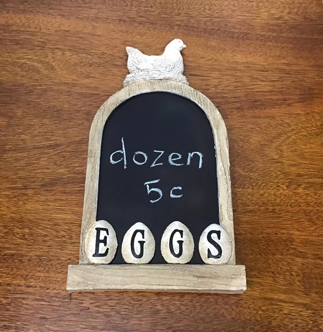 Farmhouse Chalkboard | Chicken and Eggs | Black Chalkboard | Vintage - Etsy