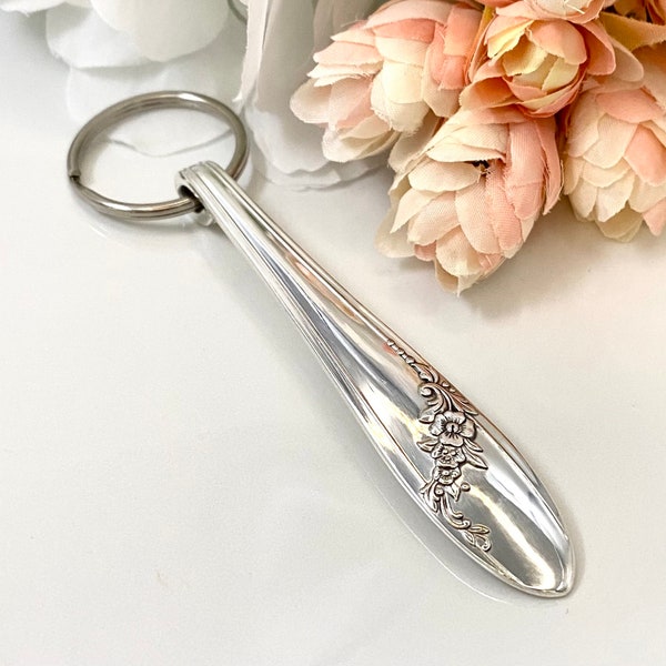 Silver Spoon Keychain - Etsy