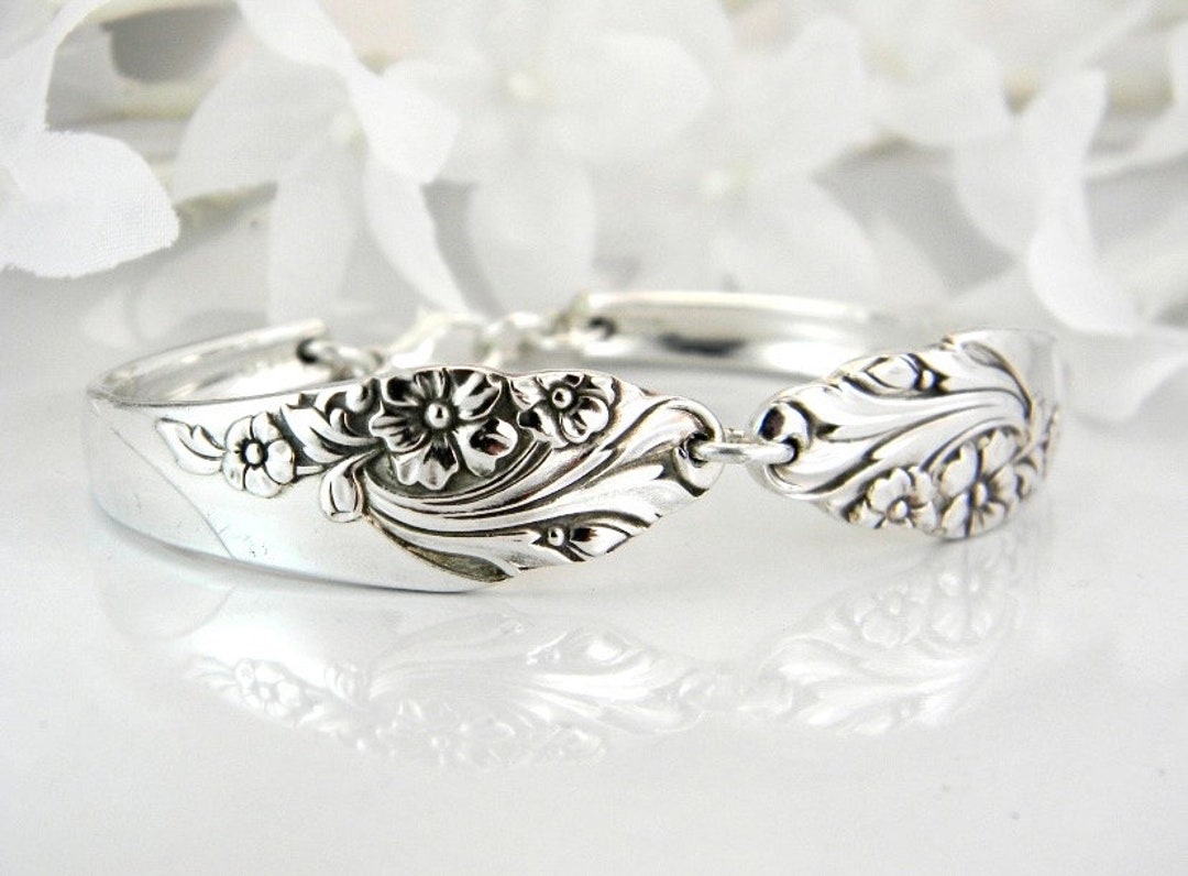 Spoon Bracelet, 1950 EVENING STAR, Vintage Silverware Bracelet, Vintage ...