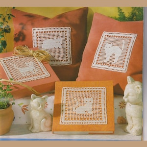 7 Fillet Crochet Cat Patterns PDF Instant Download - Etsy