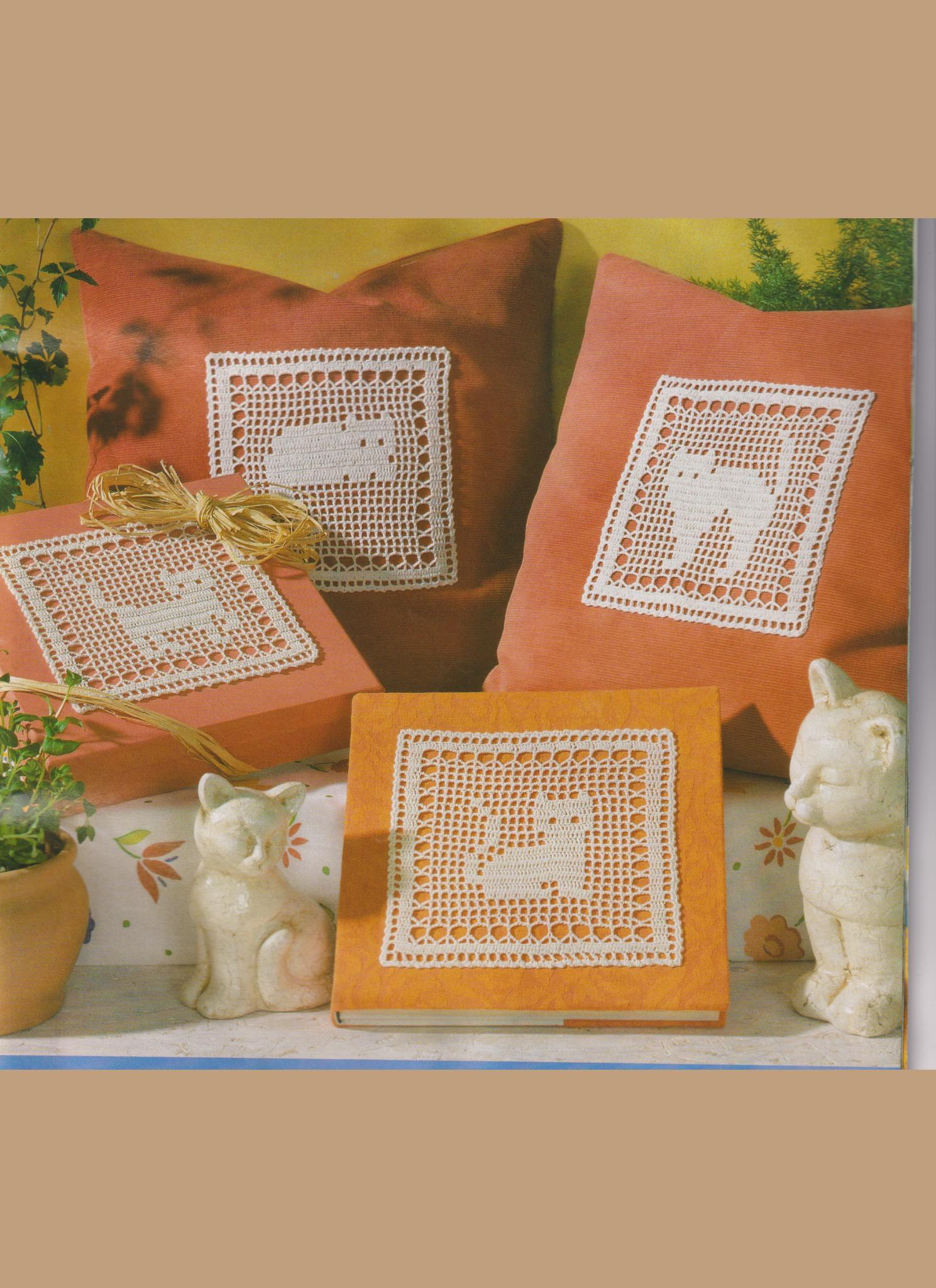 7 Fillet Crochet Cat Patterns PDF Instant Download - Etsy
