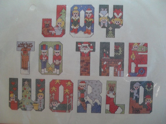 Vintage Bucilla Christmas Joy To The World to Cross Stitch Kit | Etsy
