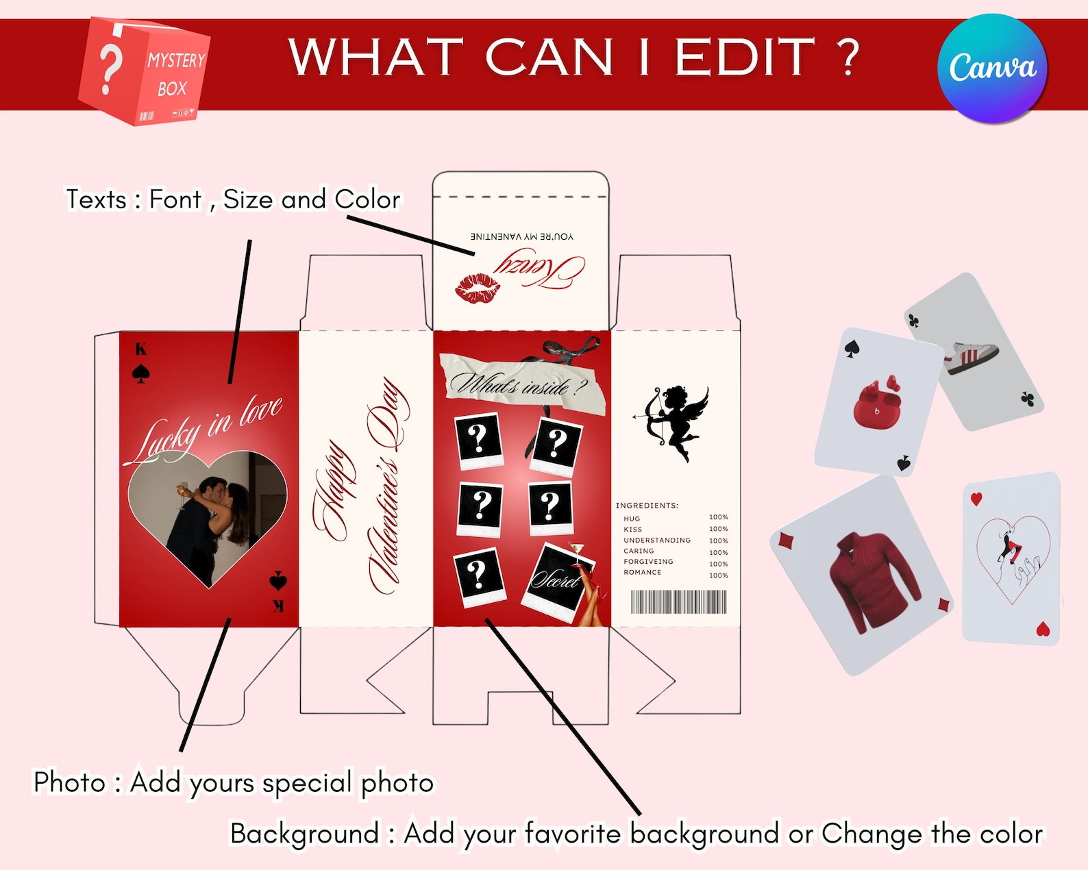 Valentines Gift Blind Box Template Gift for Her, Gift for Him ...