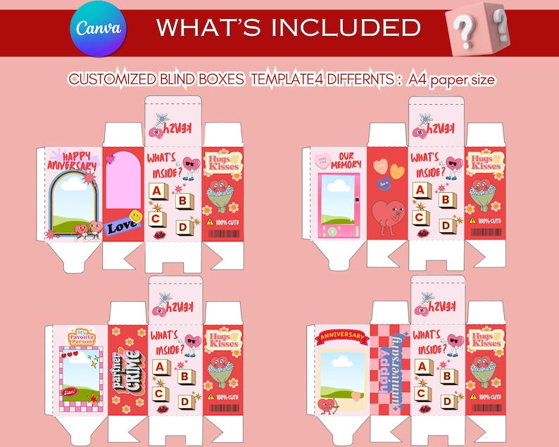 Printable Anniversary Blind Box Template , Gift for Her, Gift for Him ...