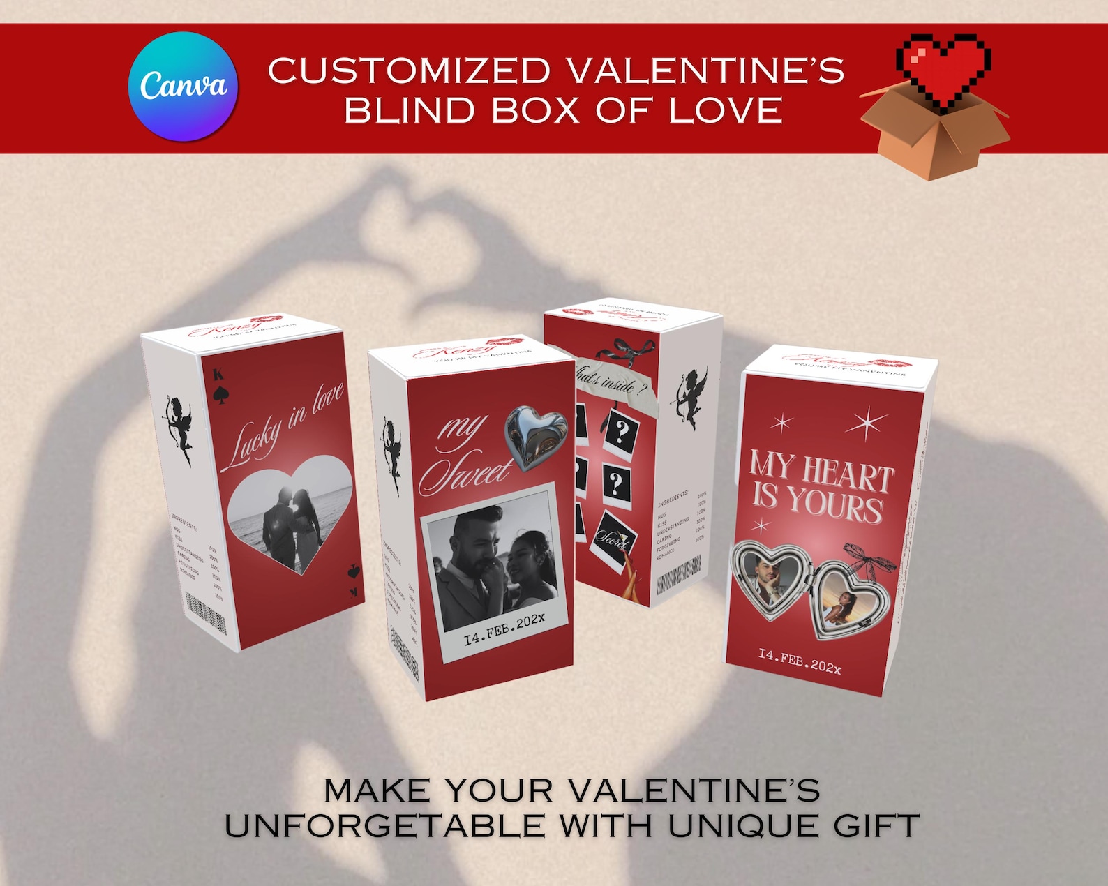 Valentines Gift Blind Box Template Gift for Her, Gift for Him ...