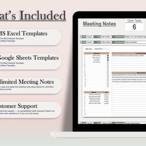 Multiple Meeting Notes Tracker Template for Google Sheets & Excel ...