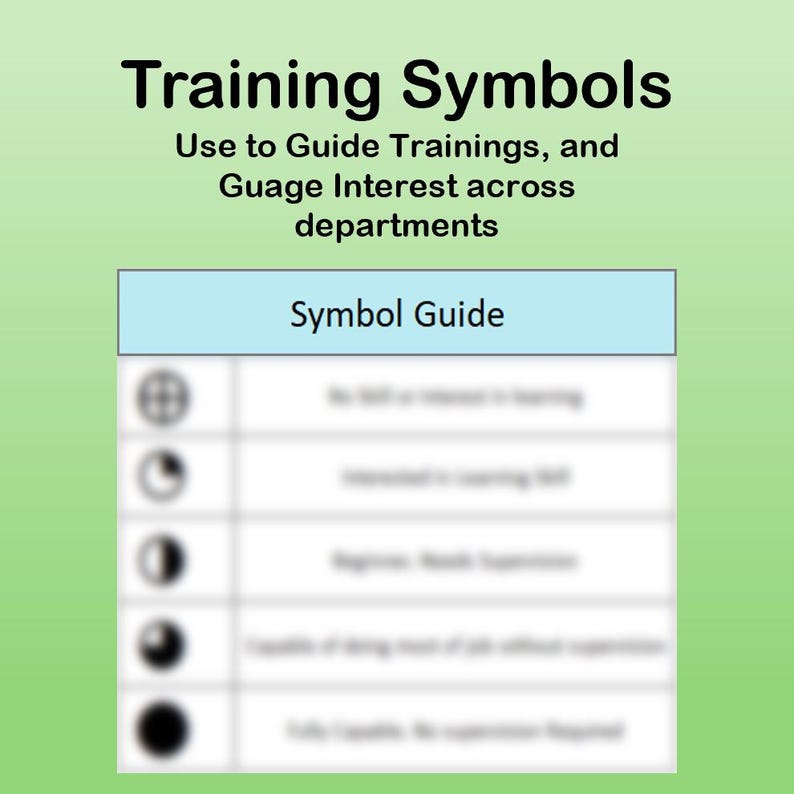 Excel Skill Matrix Template: Evaluate Employee Skills by Department ...