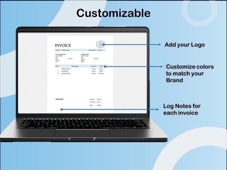 Professional Invoice Template for Small Businesses | Excel, Word ...