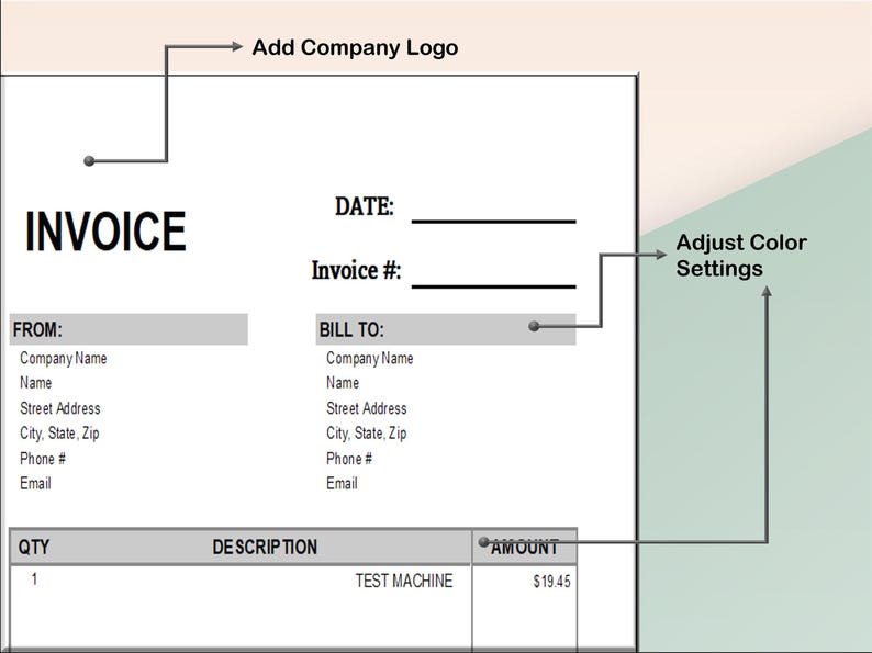 Professional Invoice Template for Small Businesses | Excel, Word, and ...