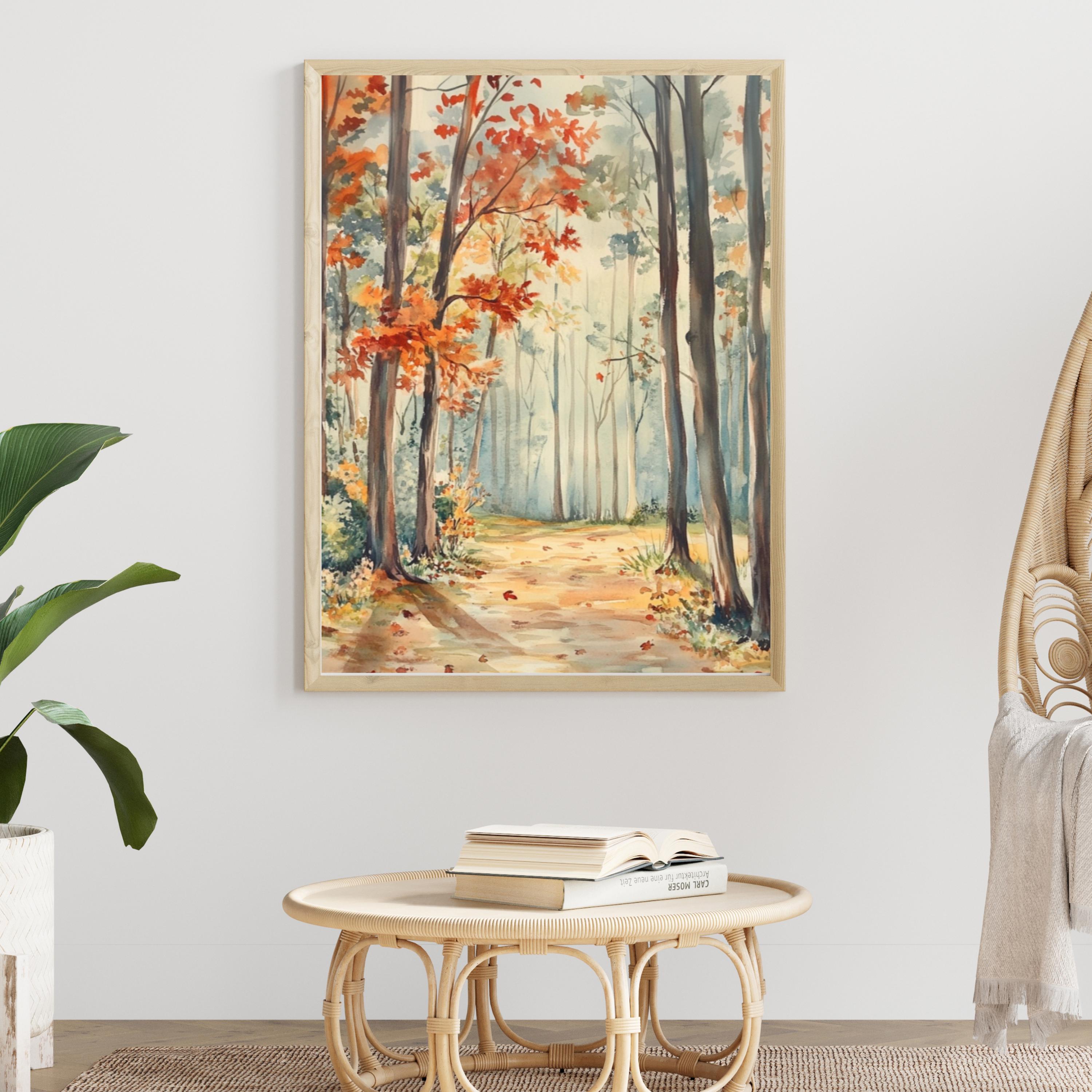 Fall Printable Wall Art, Fall Leaves Art, Autumn Wall Art, Fall Wall ...