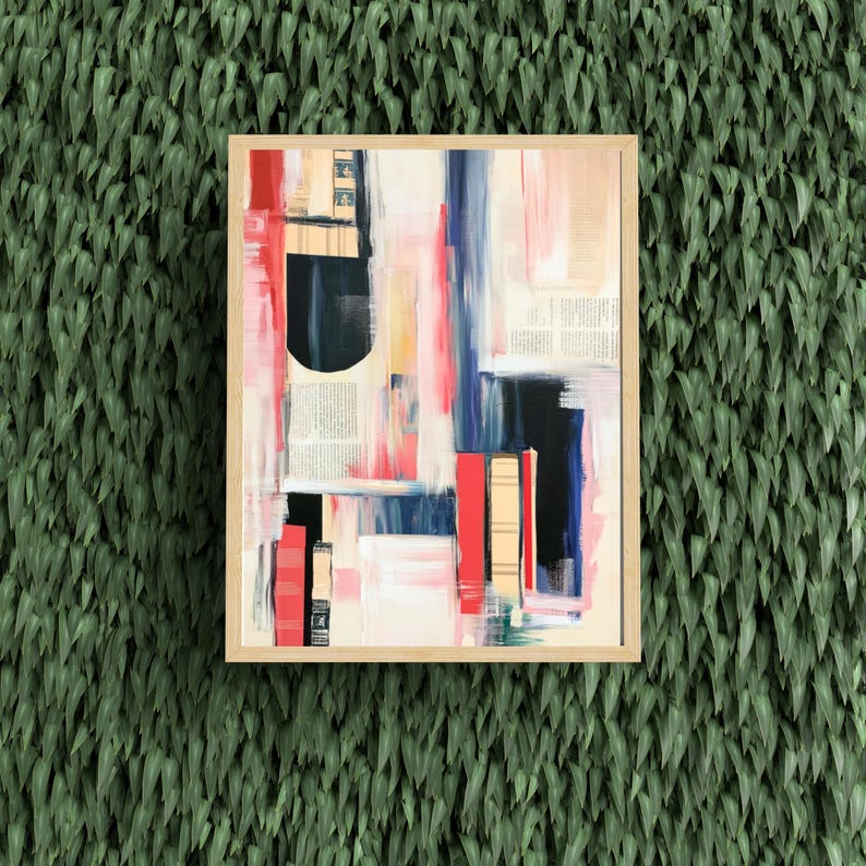 Abstract Book Art Print: Modern Library Wall Decor (digital Download ...