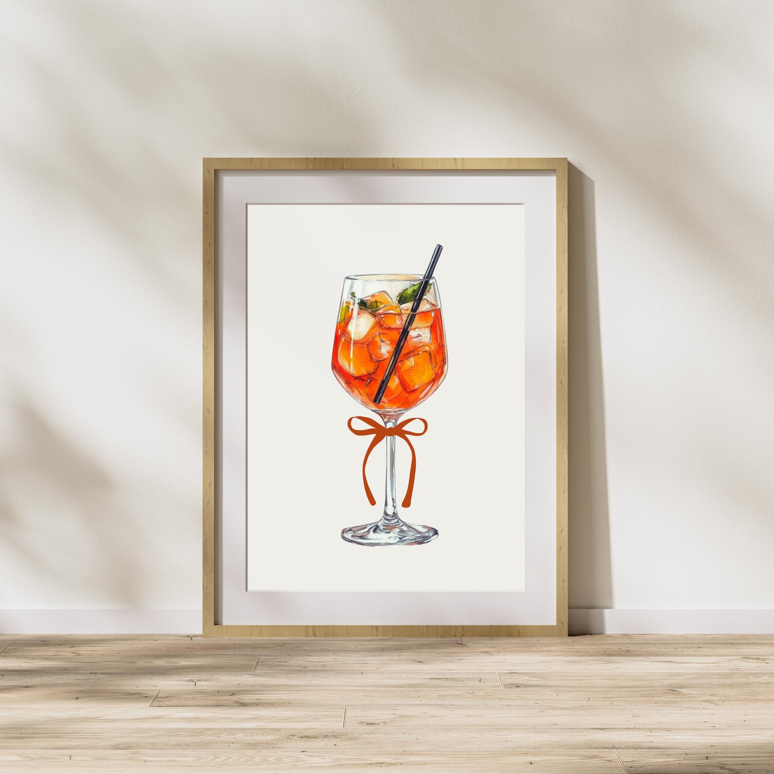 Aperol Spritz Print, Cocktail Bar Art Printable, Coquette Cocktail ...