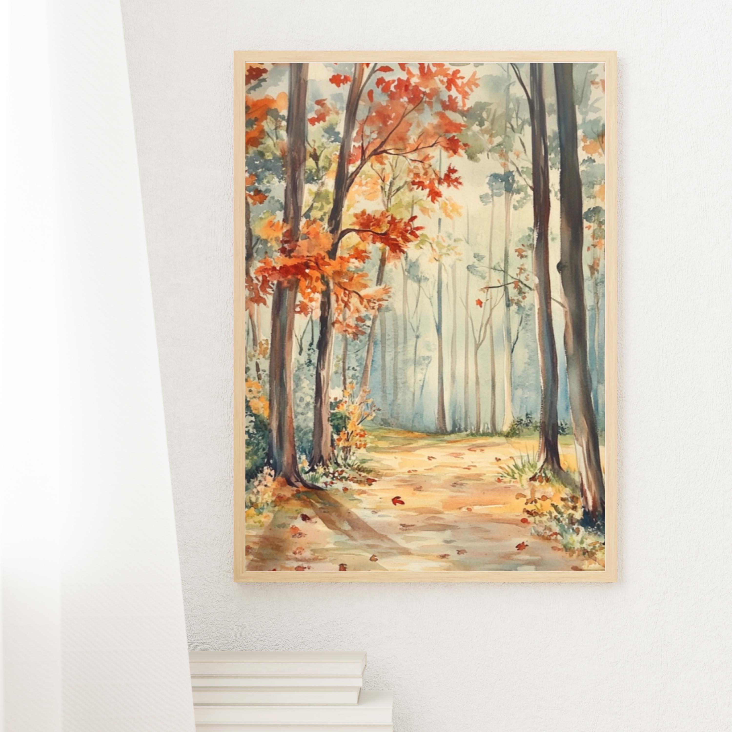 Fall Printable Wall Art, Fall Leaves Art, Autumn Wall Art, Fall Wall ...