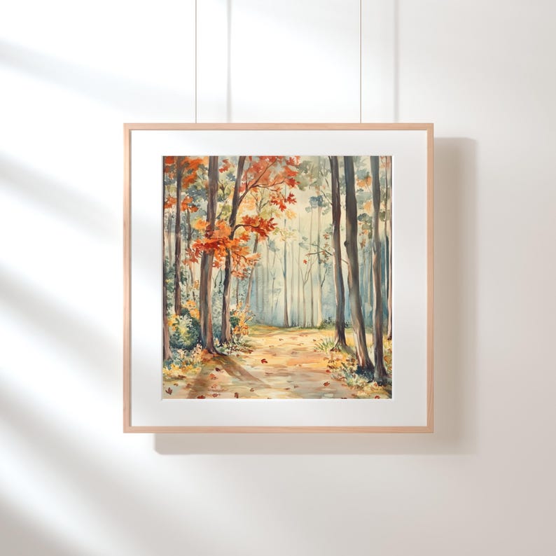 Fall Printable Wall Art, Fall Leaves Art, Autumn Wall Art, Fall Wall ...