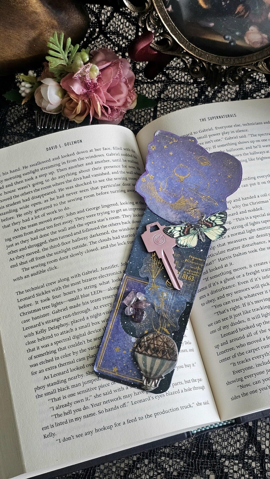 Key to the Moonlight Voyage – Celestial Dreamer Collage Bookmarks - Etsy