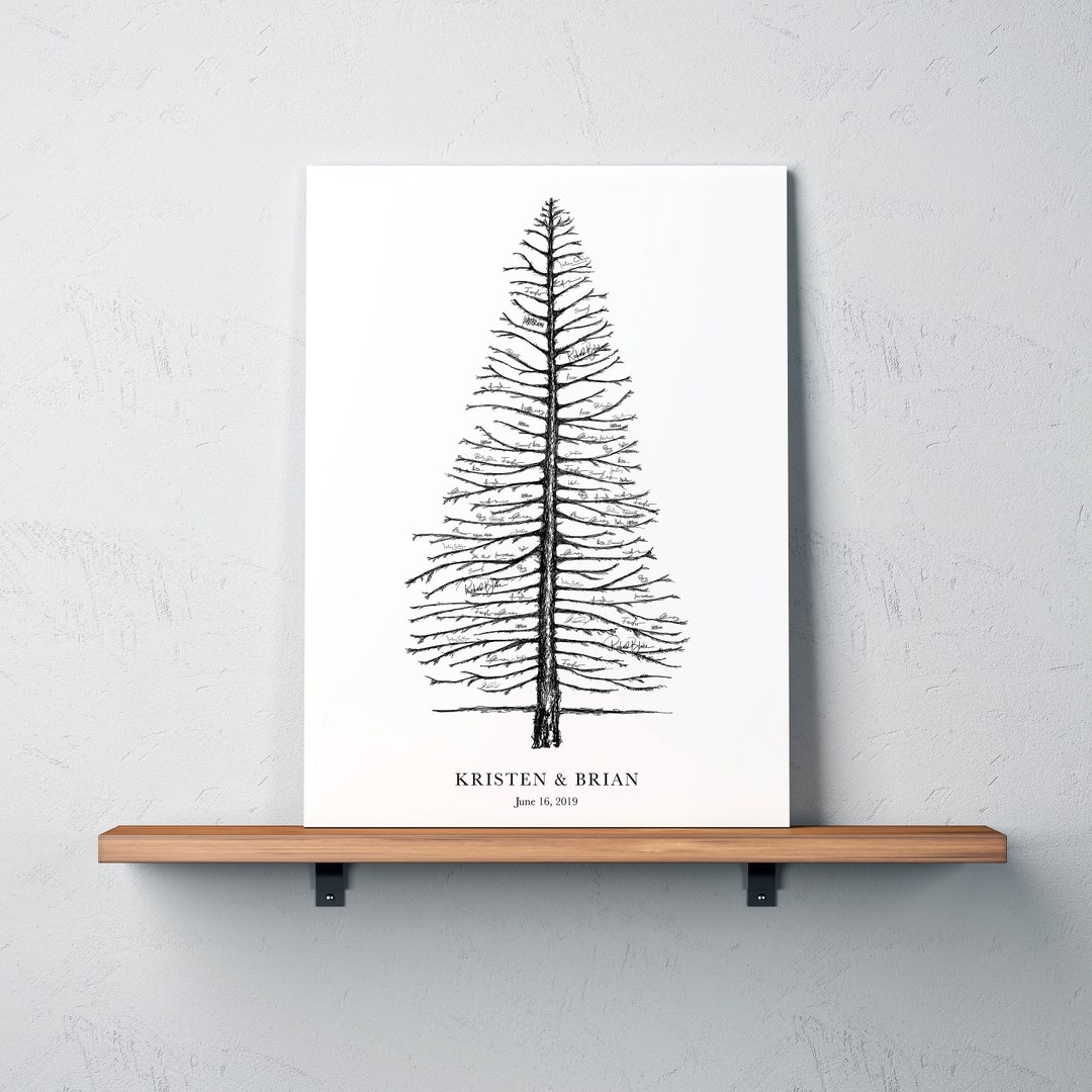 Tree Wedding Guestbook - Tree Signature - Frame NOT Included - FREE U.S ...