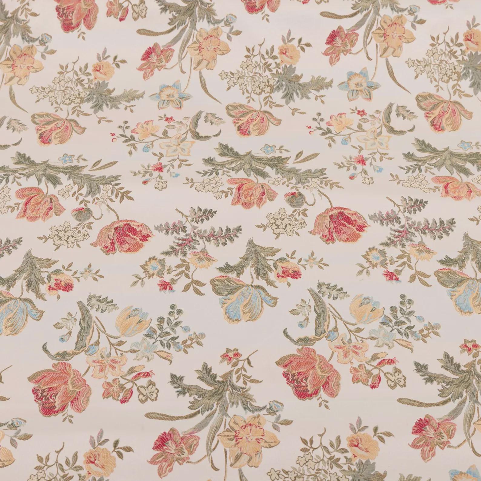 Italian Lampas Fabric 280 Cm | Luxury Silk-effect Brocade With Embossed ...