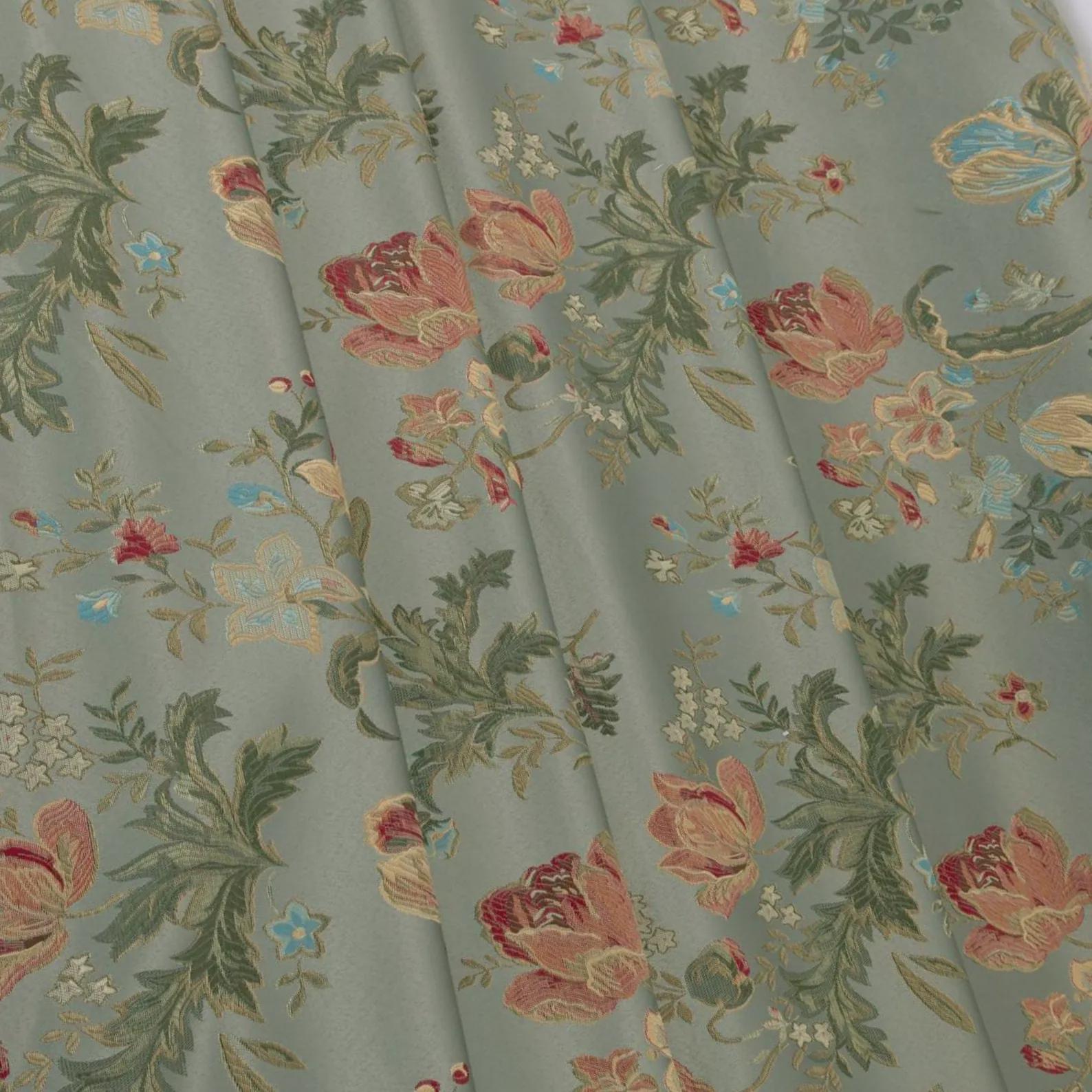Italian Lampas Fabric 280 Cm | Luxury Silk-effect Brocade With Embossed ...