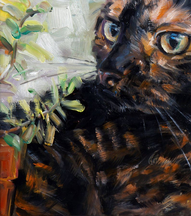 TortoiseShell Kitty Custom cat portrait cat oil painting by | Etsy