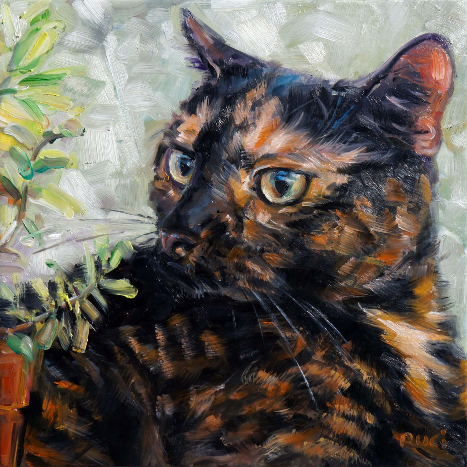 TortoiseShell Kitty Custom cat portrait cat oil painting by | Etsy