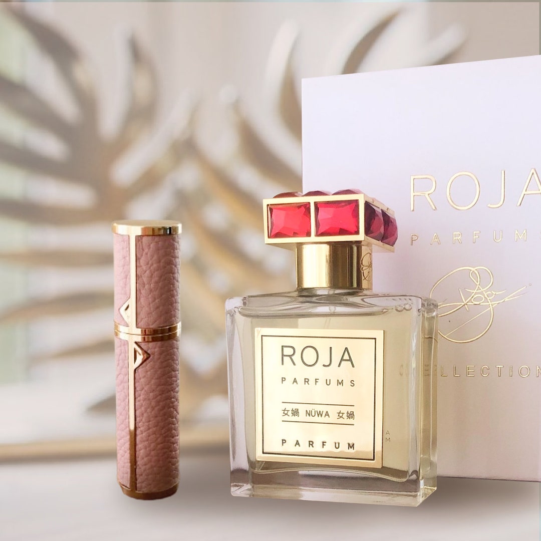 NÜWA EDP by Roja Parfums Pink Rose Scent: 5ml Luxe Cowhide Travel ...