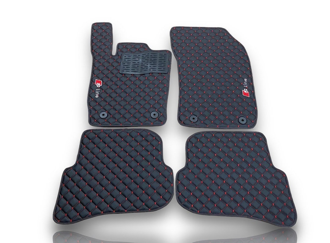 AUDİ Leather Premium Luxury Car Floor Mat Set Audi A1-A3-A4-RS4-A5-A6 ...