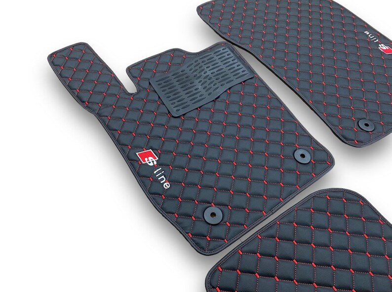 AUDİ Leather Premium Luxury Car Floor Mat Set Audi A1-A3-A4-RS4-A5-A6 ...