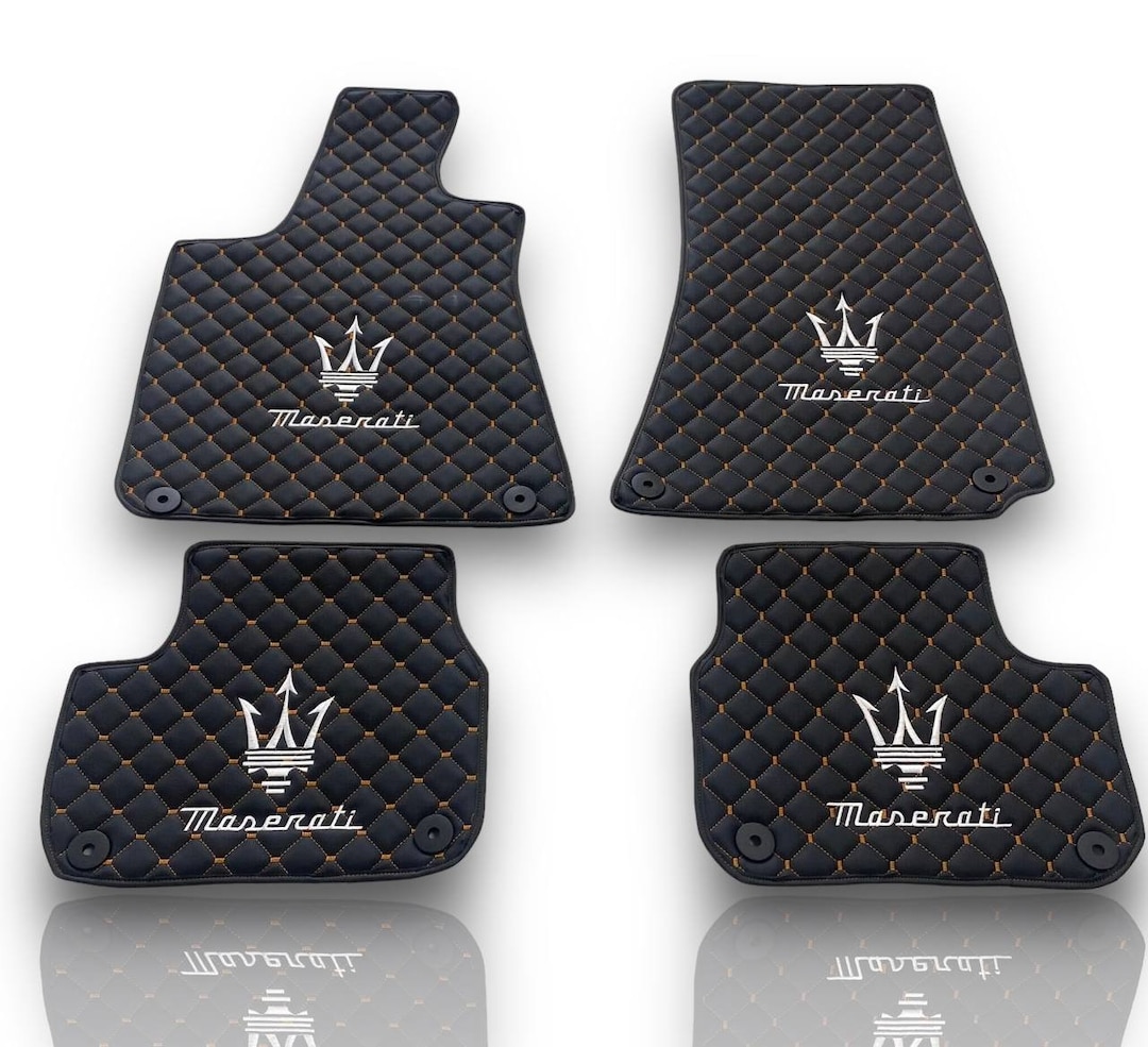 Maserati Leather Premium Luxury Car Floor Mat Set Levante, Ghibli ...
