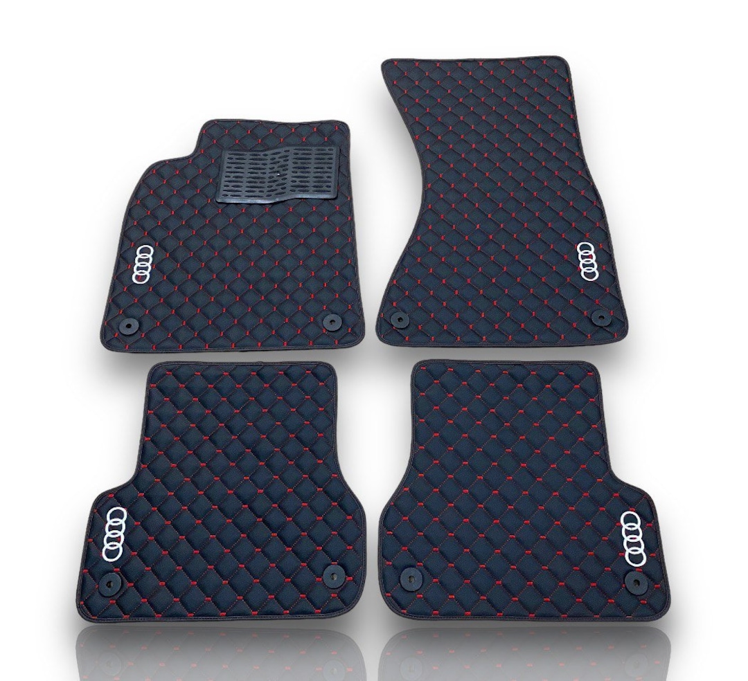 AUDİ Leather Premium Luxury Car Floor Mat Set Audi A1-A3-A4-RS4-A5-A6 ...